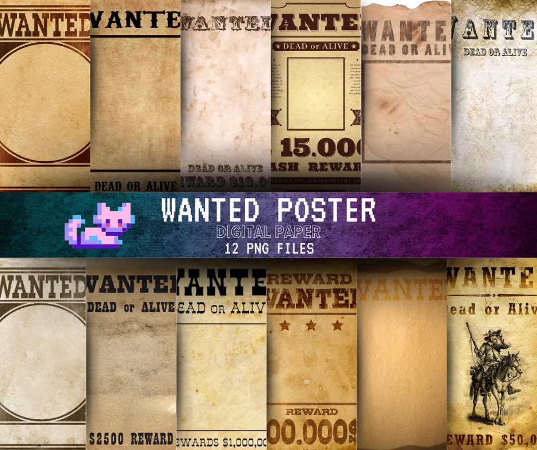 Digital Wanted Poster: Western Cowboy Rodeo Vibes in Printable Digital ...