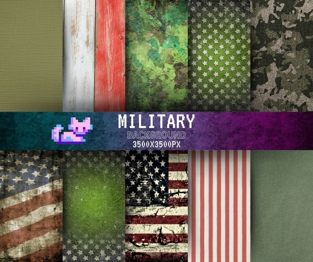 Camo Digital Paper Printable Camoflauge Army Backgrounds - USA Military ...