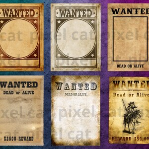 Digital Wanted Poster: Vintage Western Paper Textures (PNG Download) - Etsy