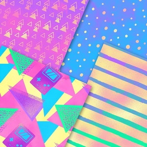 Nostalgia Digital Papers: Embrace 80s and 90s Aesthetic With Nostalgic ...
