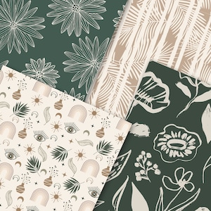 Boho Seamless Pattern: Bohemian Digital Paper Pack (3500x3500px) - Etsy
