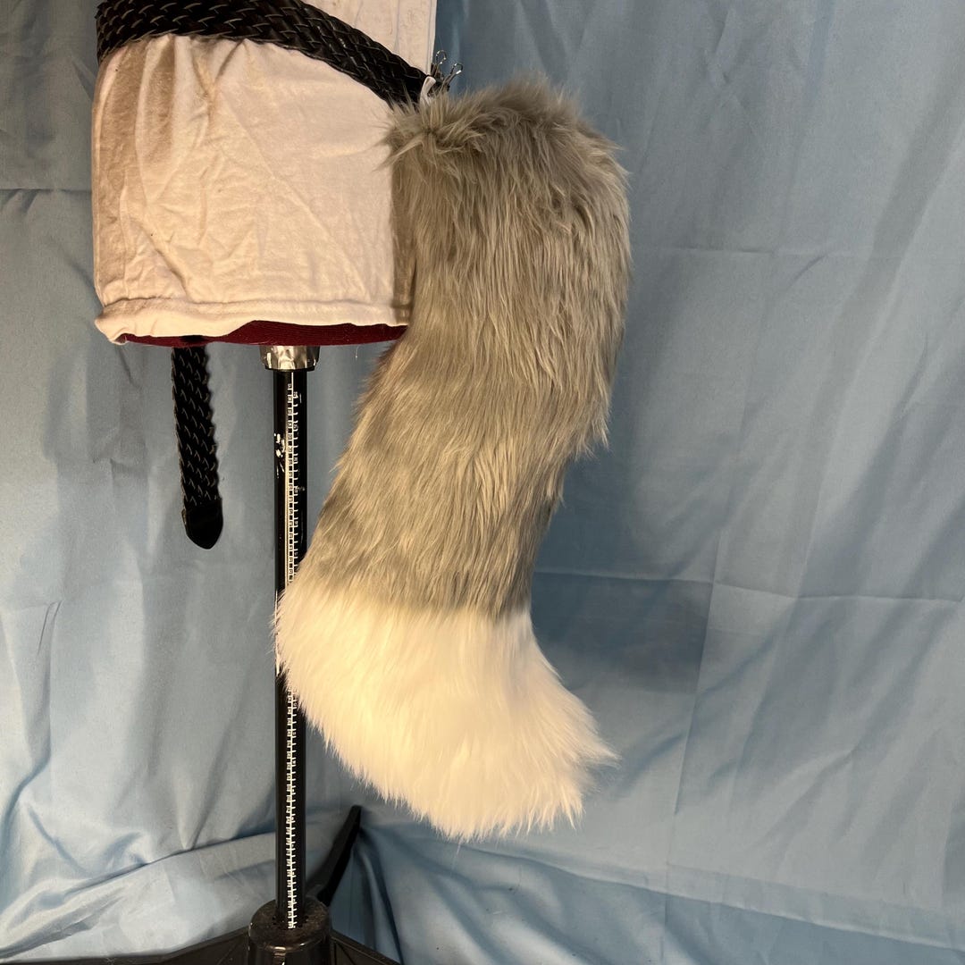 Premade Fursuit Furry Small Fox Tail Gray - Etsy