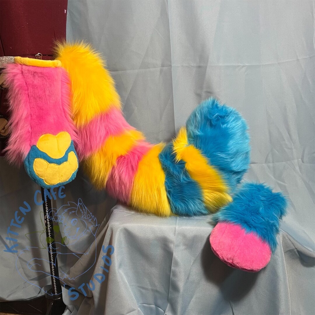 LGBT Pansexual Waggy Tiger Fursuit Paw Tail Set - Etsy UK