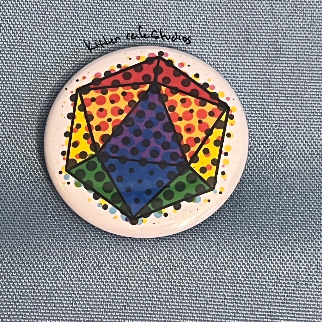 LGBT DND Pride D20 Rainbow Gay 1.5 Pin Button - Etsy