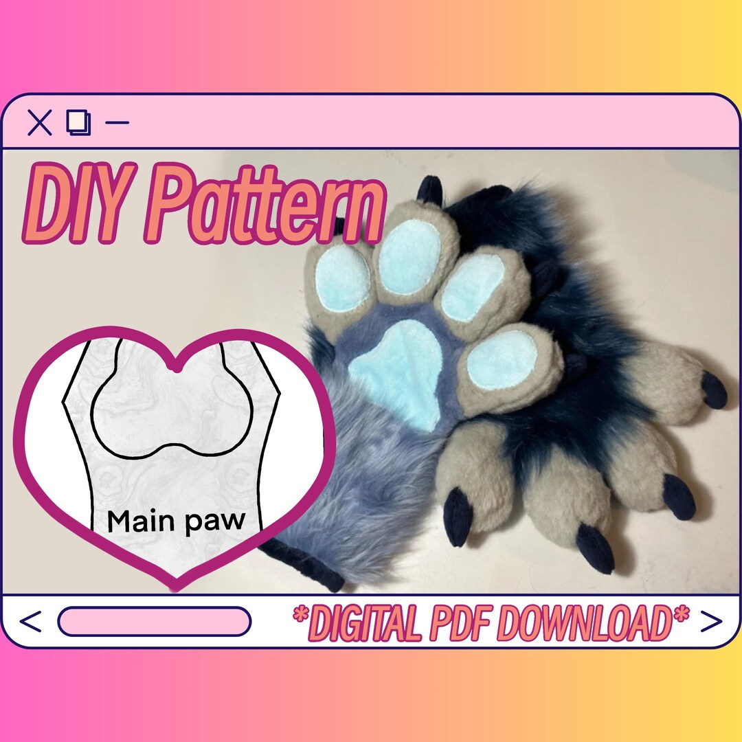 DIY Toony Style Fursuit Puffy Paw PATTERN + TUTORIAL - Etsy