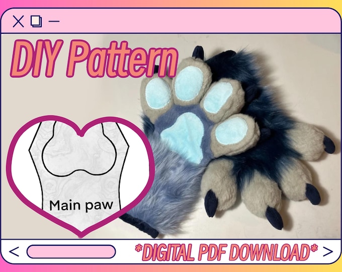 Toony Footpaw Fursuit Pattern [PDF DOWNLOAD] - Etsy Canada