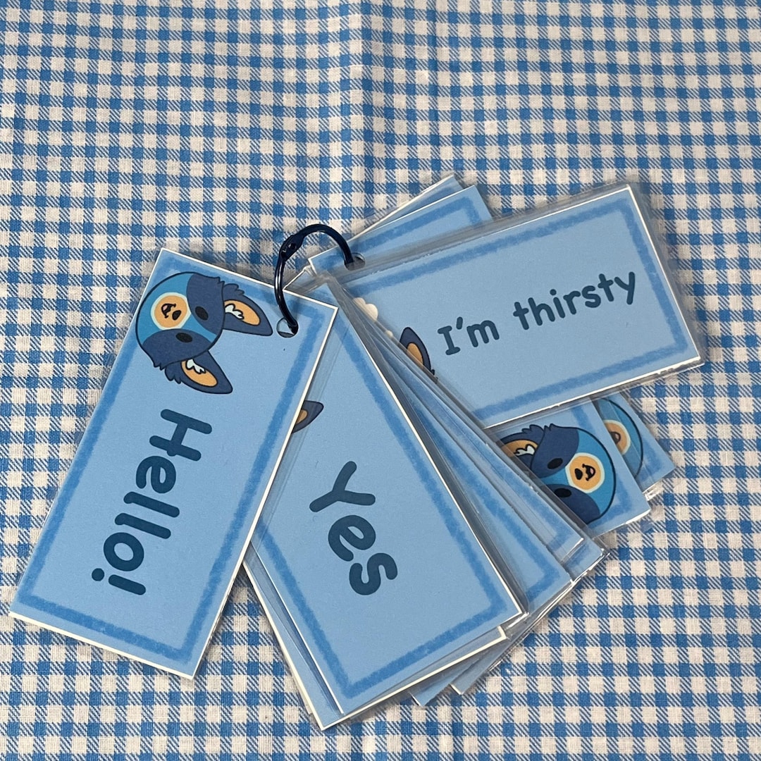 Bluey Autistic Nonverbal Nonspeaking Communication Cards for Adults ...