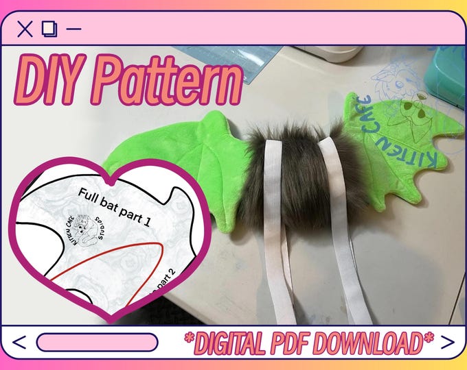 5 Styles! - PATTERN + TUTORIAL DIY Fursuit Wing - Etsy