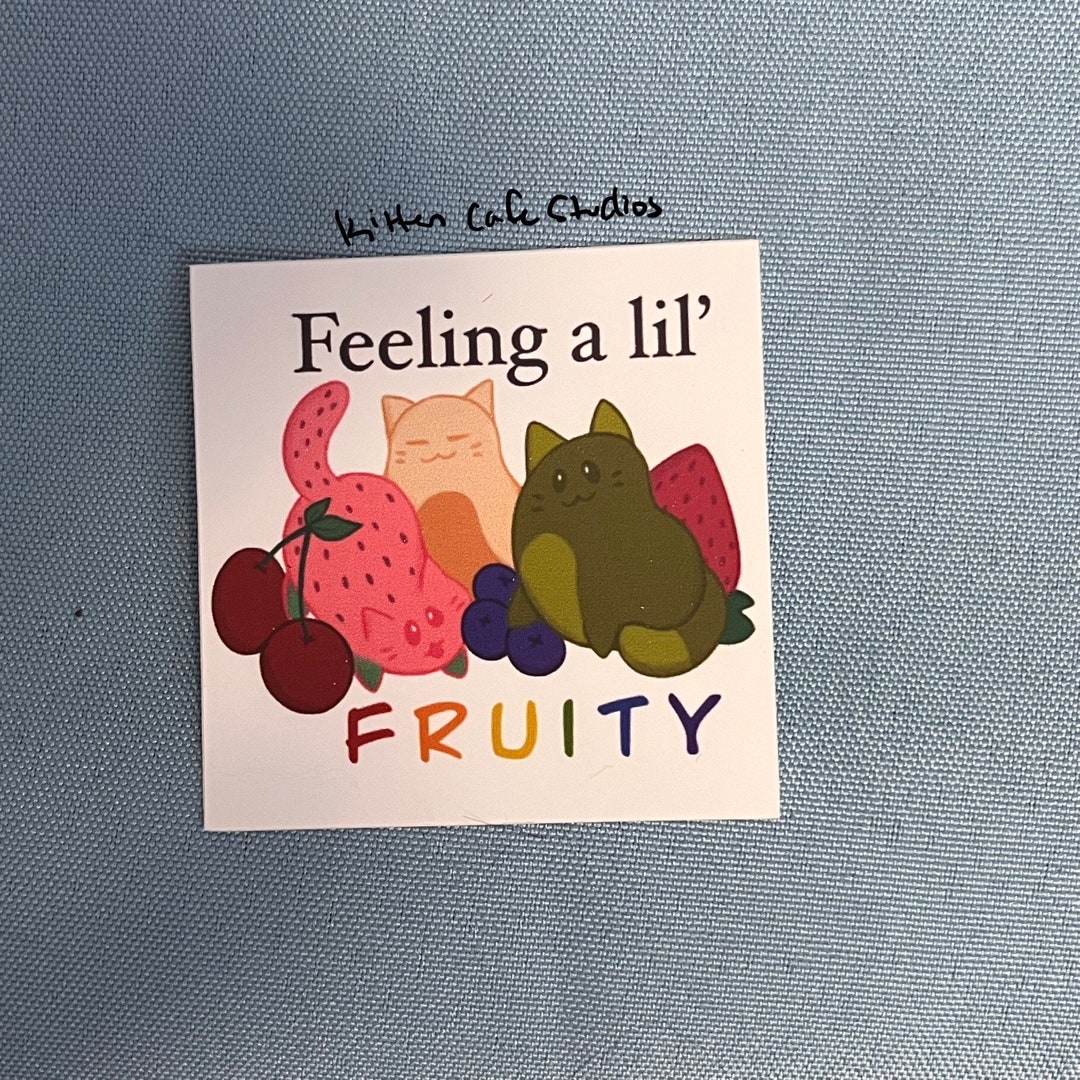 Feeling Fruity 2 Furry Vinyl Sticker - Etsy