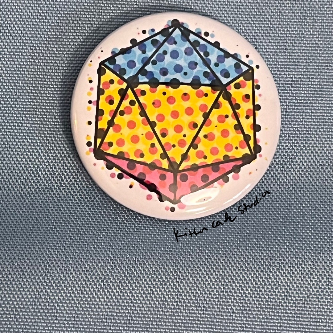 LGBT DND Pride D20 Pansexual 1.5 Pin Button - Etsy