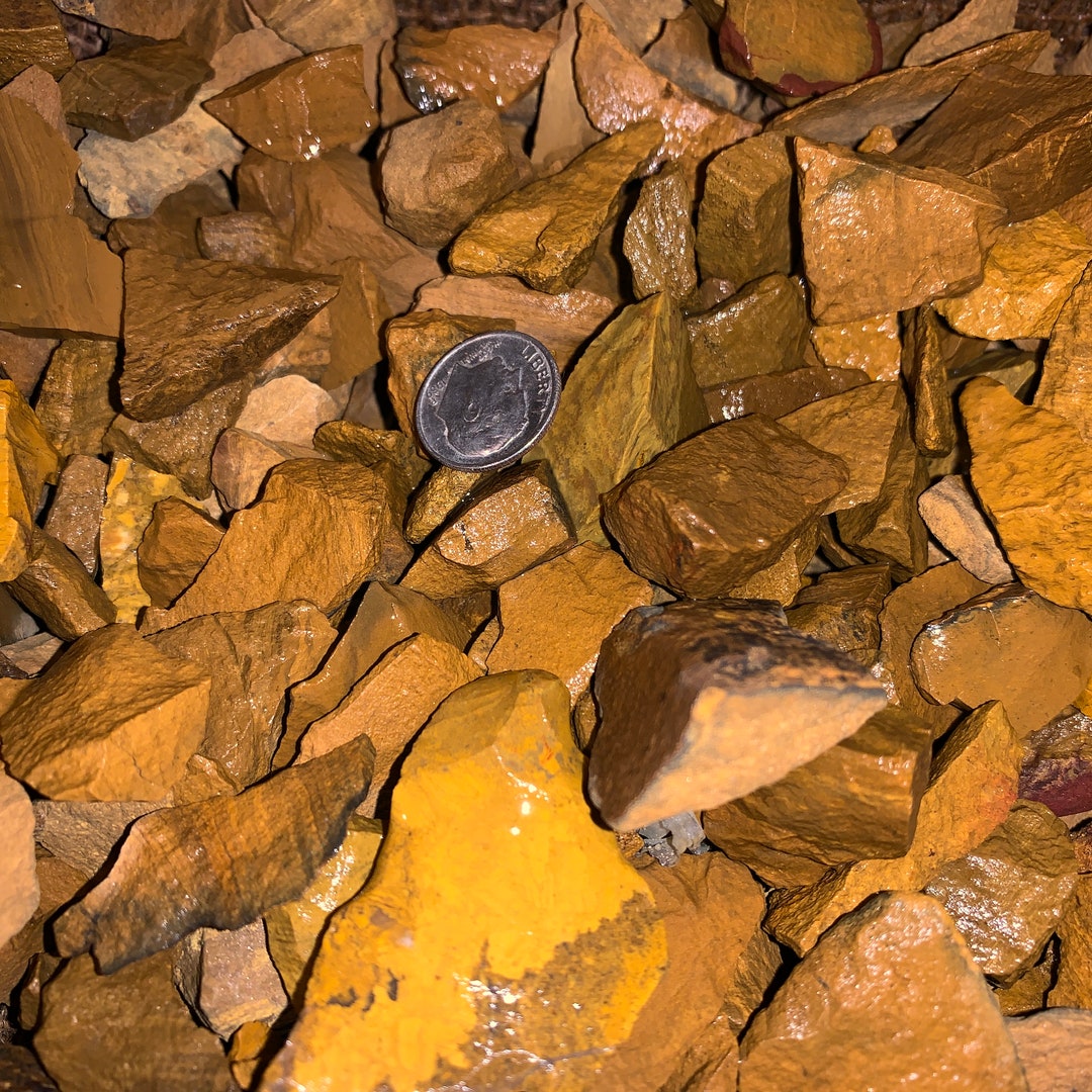 Halloween Sale 3000 Carat Lots of SMALL Yellow Jasper Rough Plus a Free ...