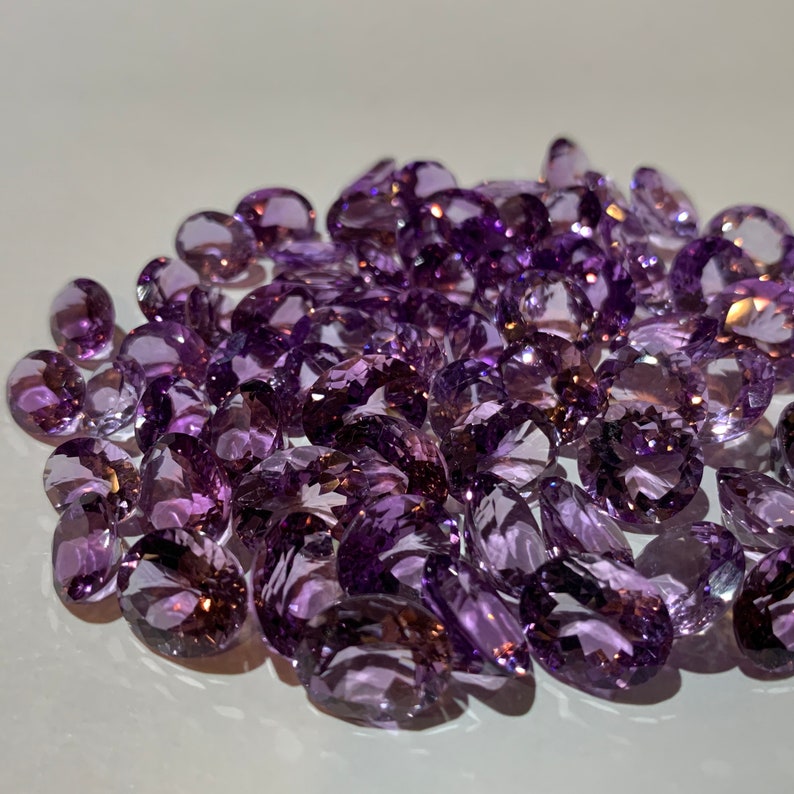 Big Sale!! Purple Amethyst ALL NATURAL REAL Faceted Gemstones ...