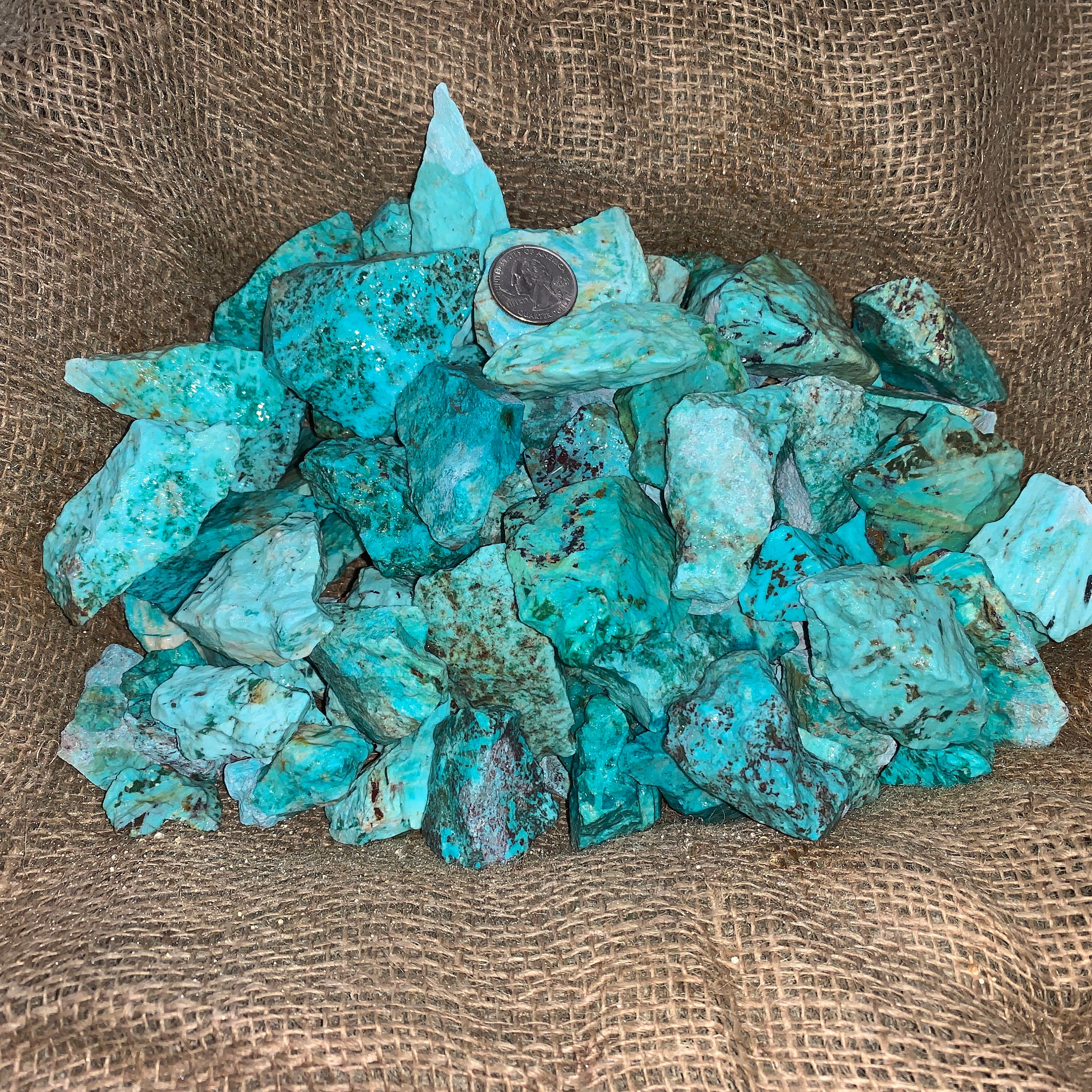 Big Sale!! WHOLESALE Lots of Natural Turquoise Rough + a Free Faceted ...