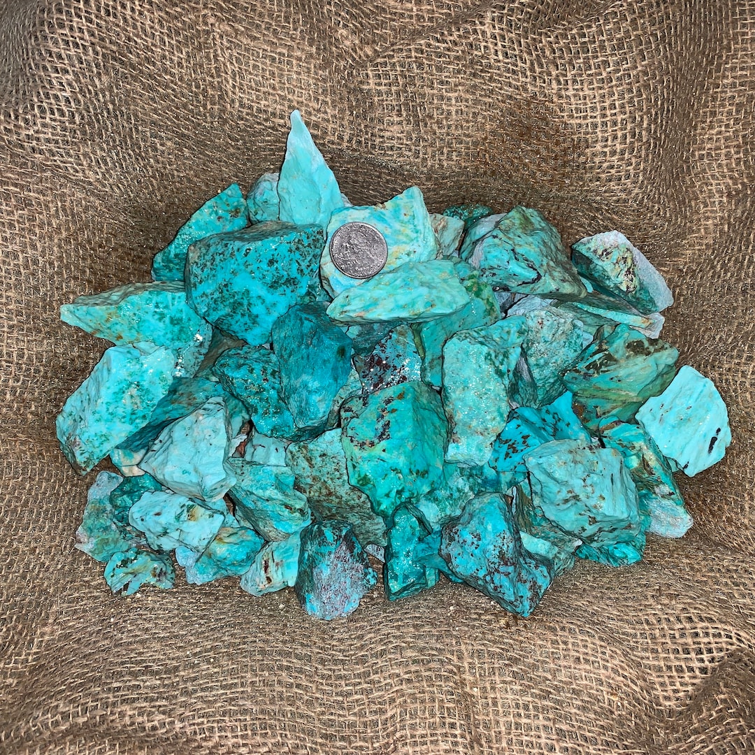 Big Sale!! 1000 Carat Lots of Natural Turquoise Rough + a Free Faceted ...