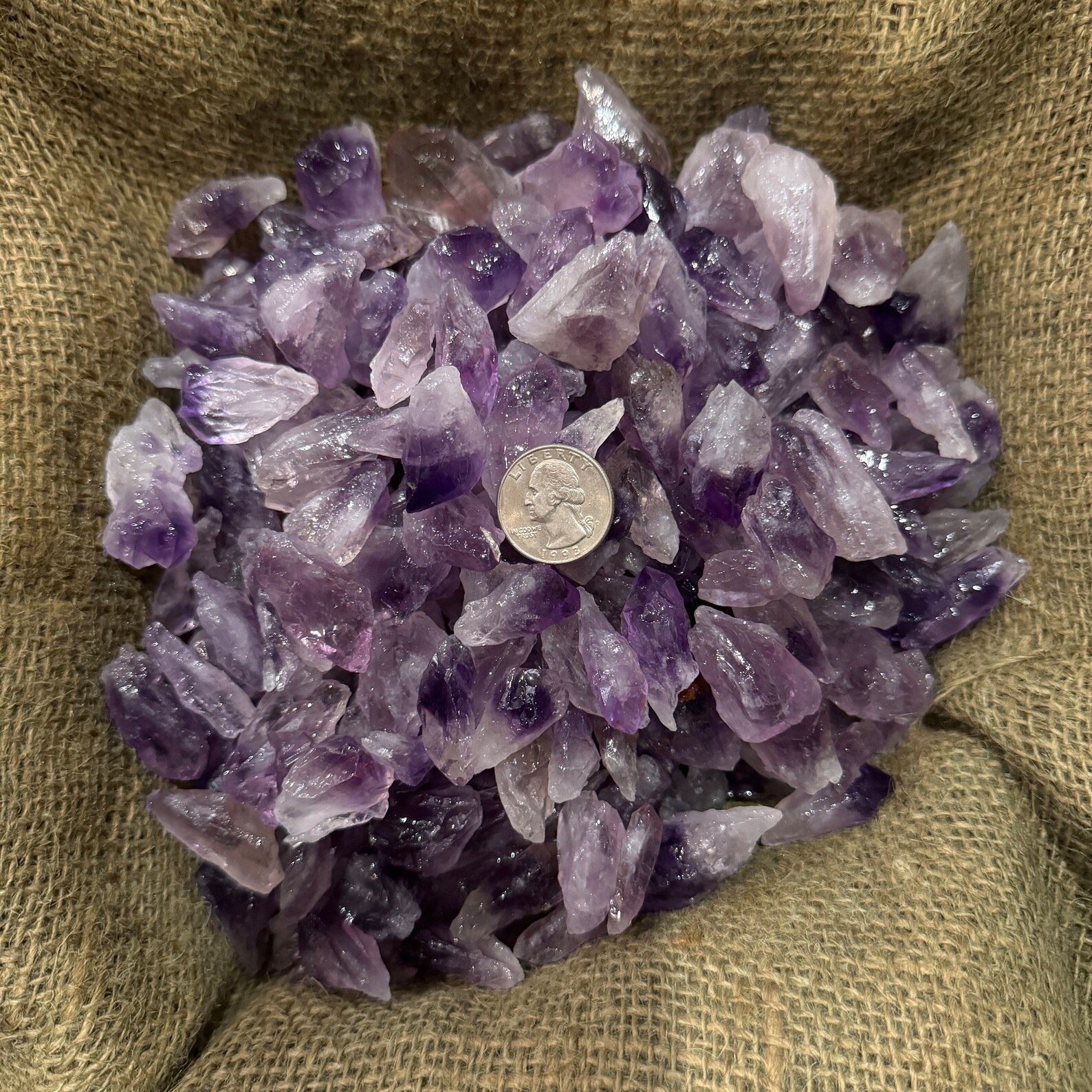 Big Sale!! 3000 Carat Lots of (SMALL) Amethyst Points - Plus a Free ...