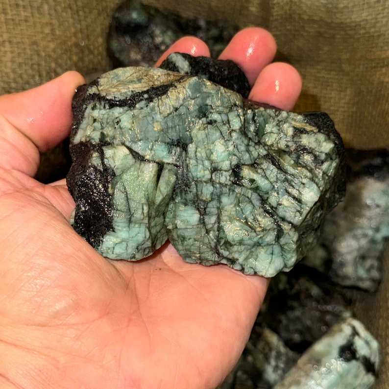 Big Sale!! Natural Emerald (LARGE) Rough (10,000 Carat) Lots + a Free ...
