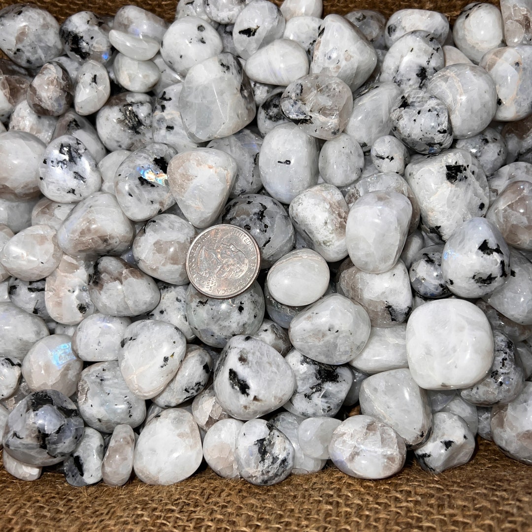 Summer Sale 2000 Carat Lots of Rainbow Moonstone TUMBLED POLISHED ...