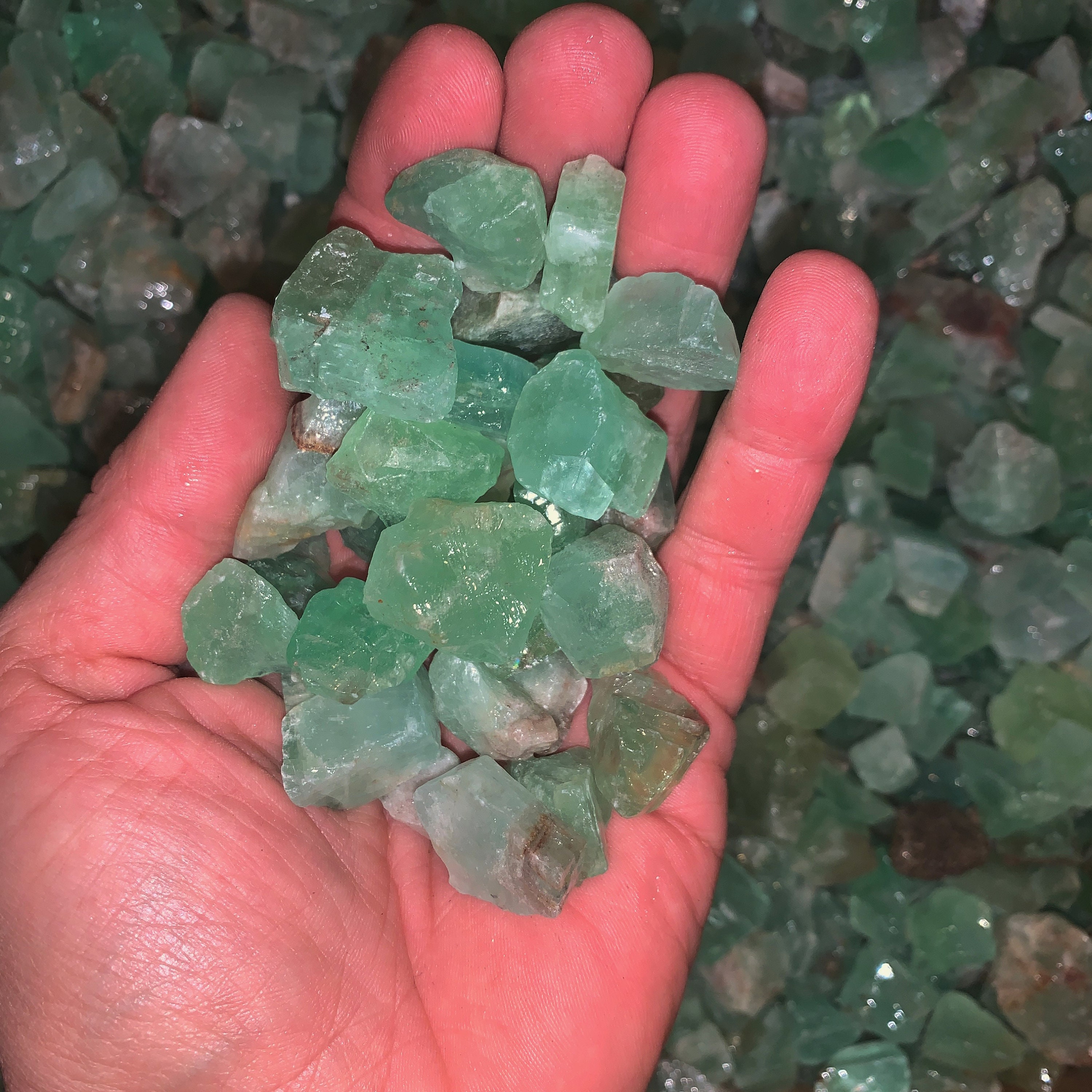 2000 Carat Lots of SMALL Natural Emerald Rough a FREE faceted gemstone ...