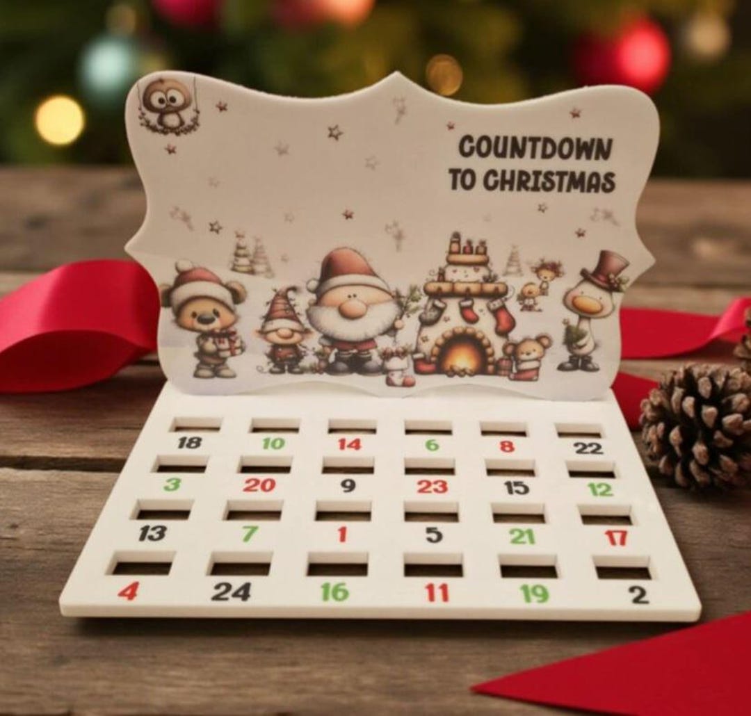 Personalised Advent, Christmas Countdown, Chocolate Coin Advent, Kinder ...