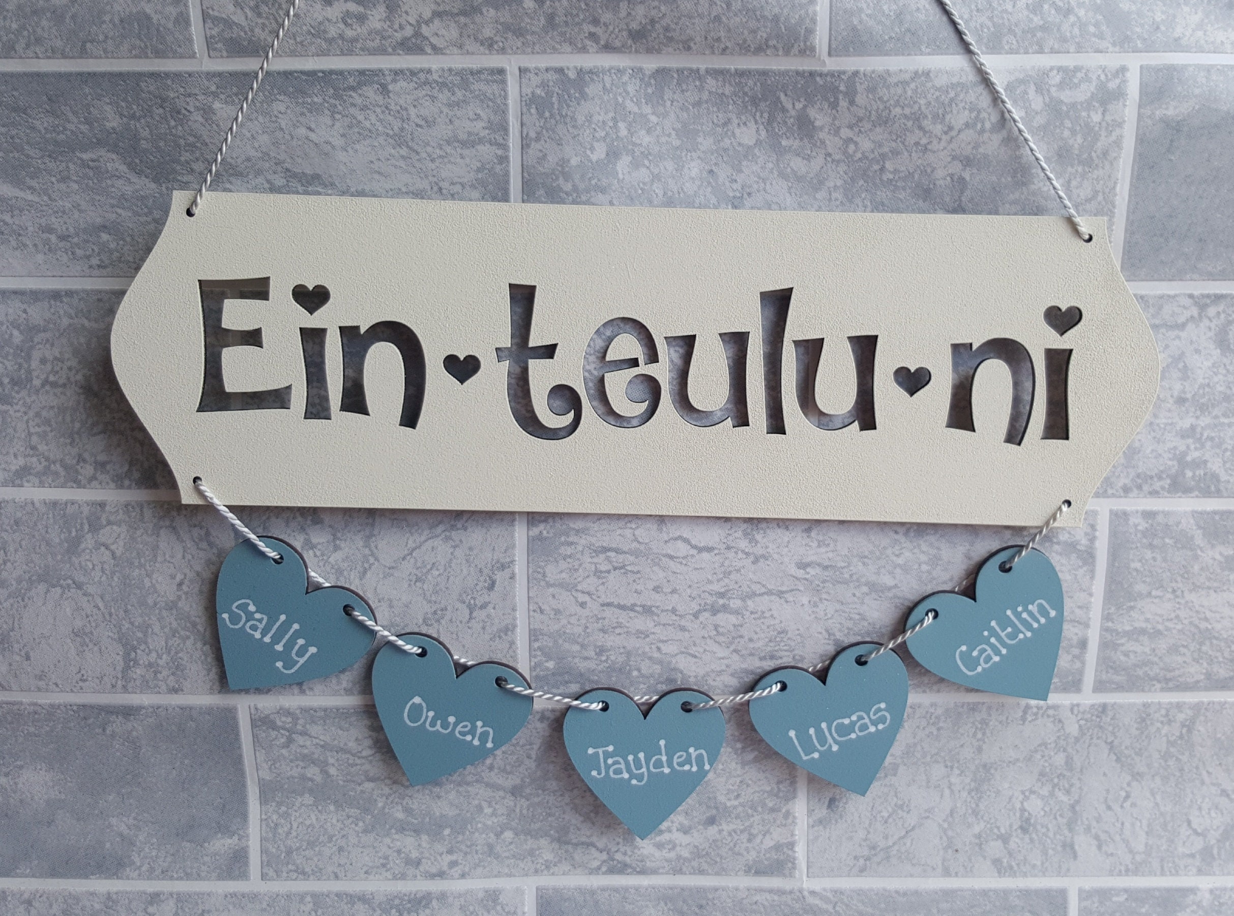 Personalised Family Plaque Welsh Decor Welsh Plaque Ein - Etsy UK