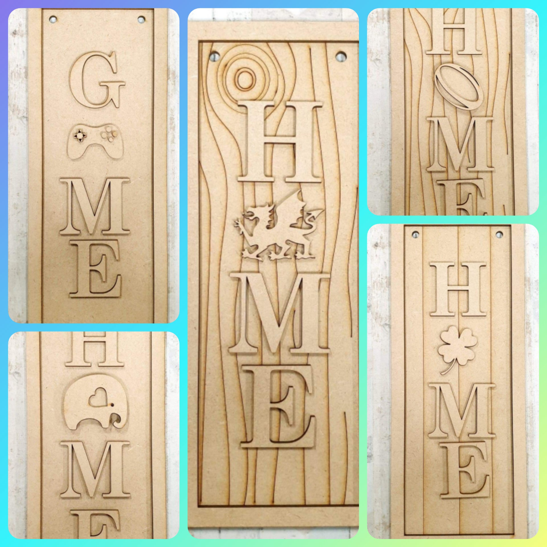 Word plaques with choice of embellishments personalised - Etsy