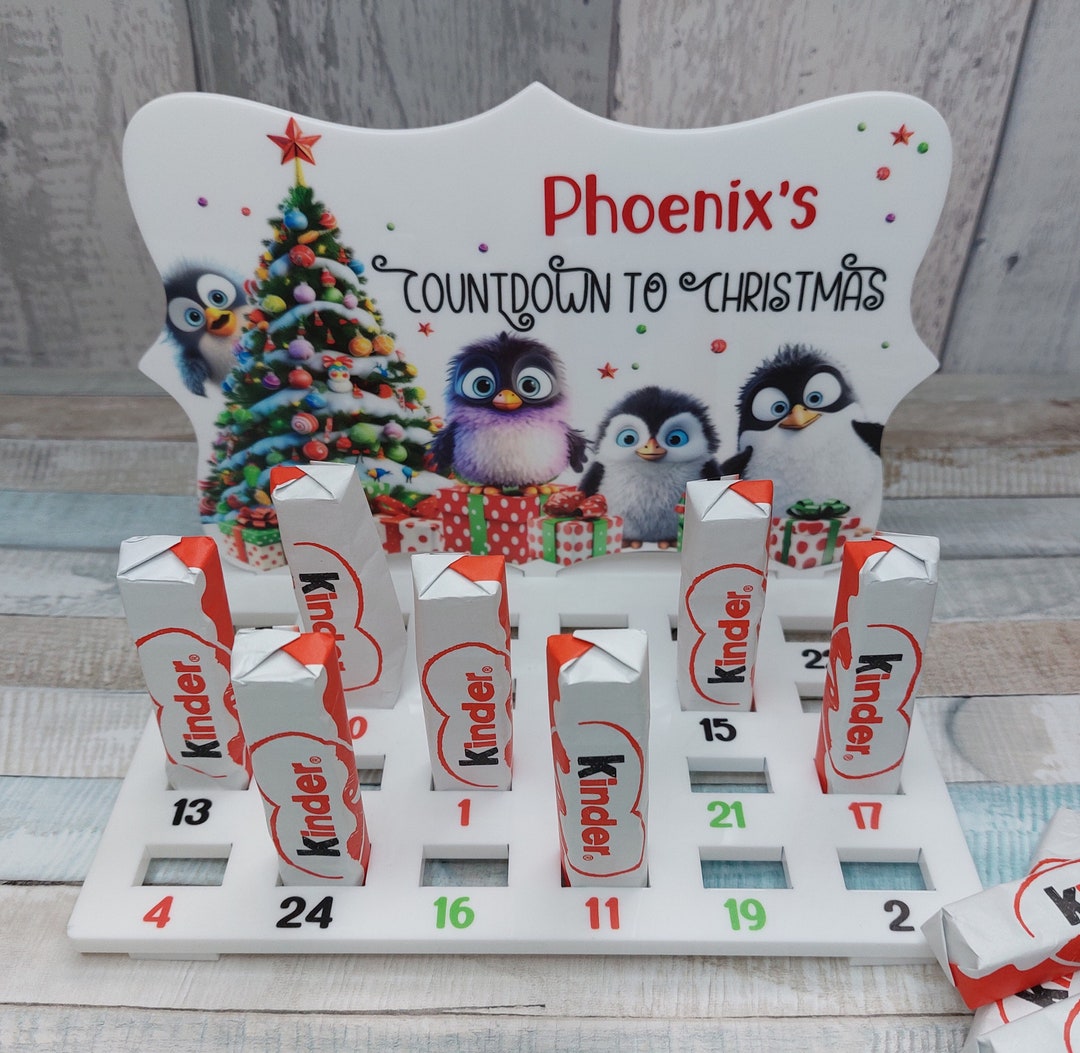Personalised Advent, Christmas Countdown, Chocolate Coin Advent, Kinder ...