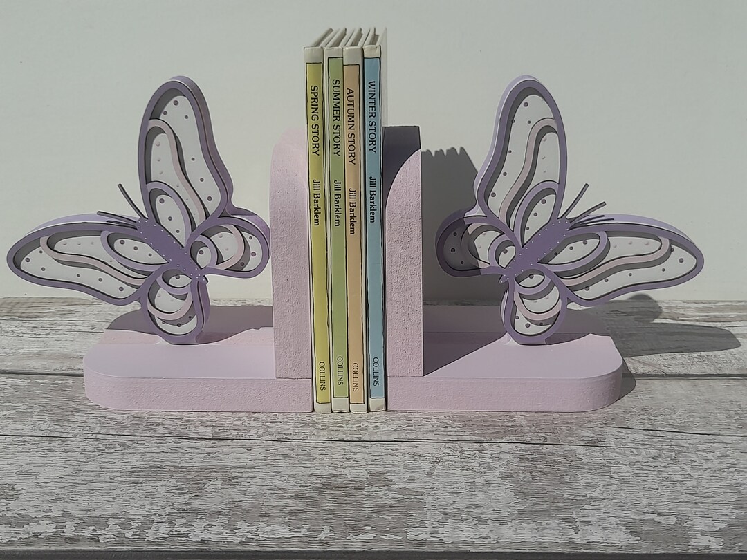 Butterfly Bookends, Nursery Decoration, New Baby Gift, Childrens ...