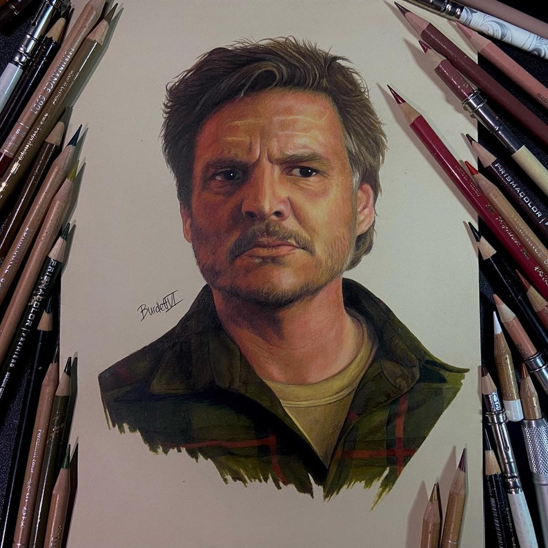 PEDRO PASCAL as Joel Miller the Last of Us Keyring Keychain Art Print ...