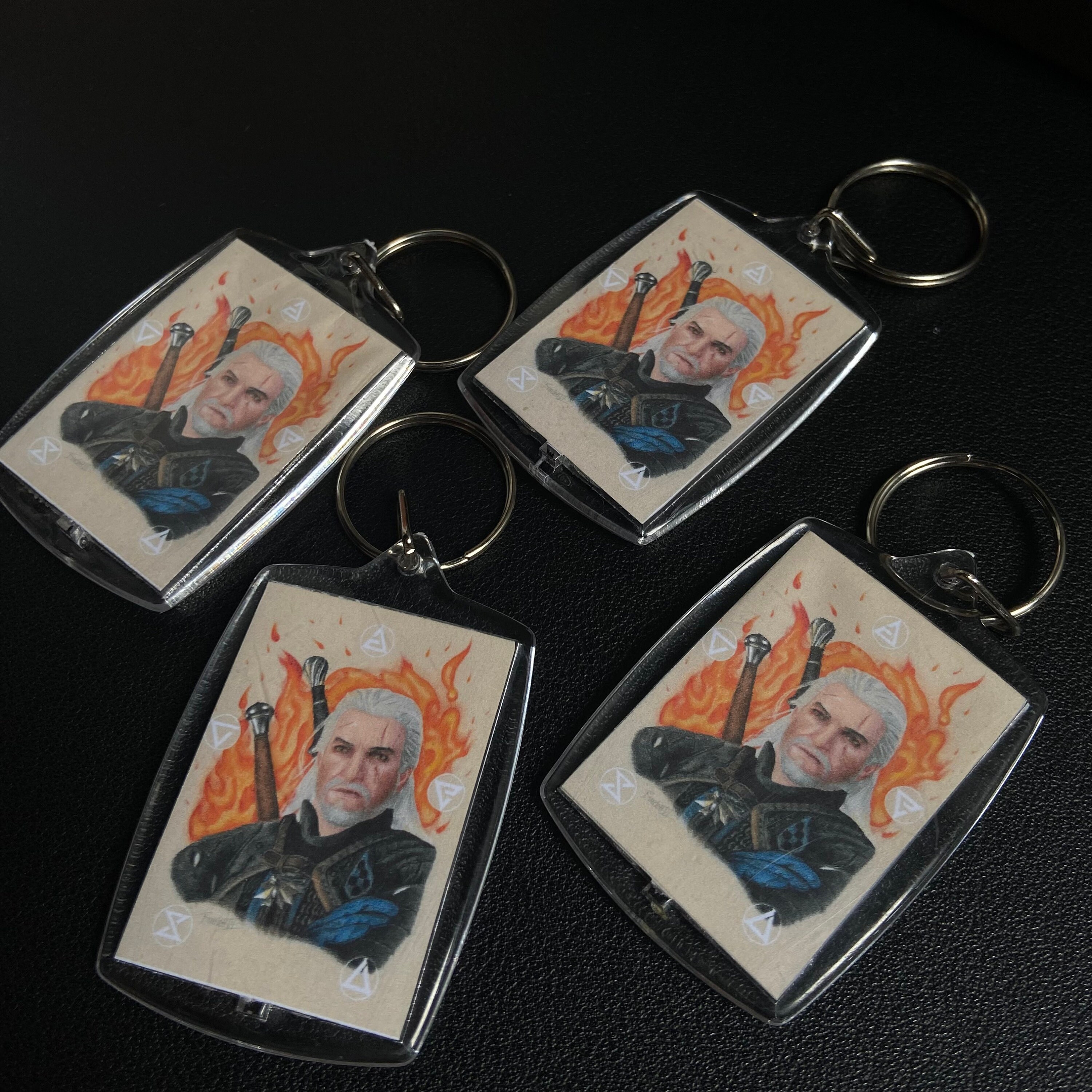 The Witcher 3 Wild Hunt Geralt of Rivia Keychain Art Print - Etsy UK