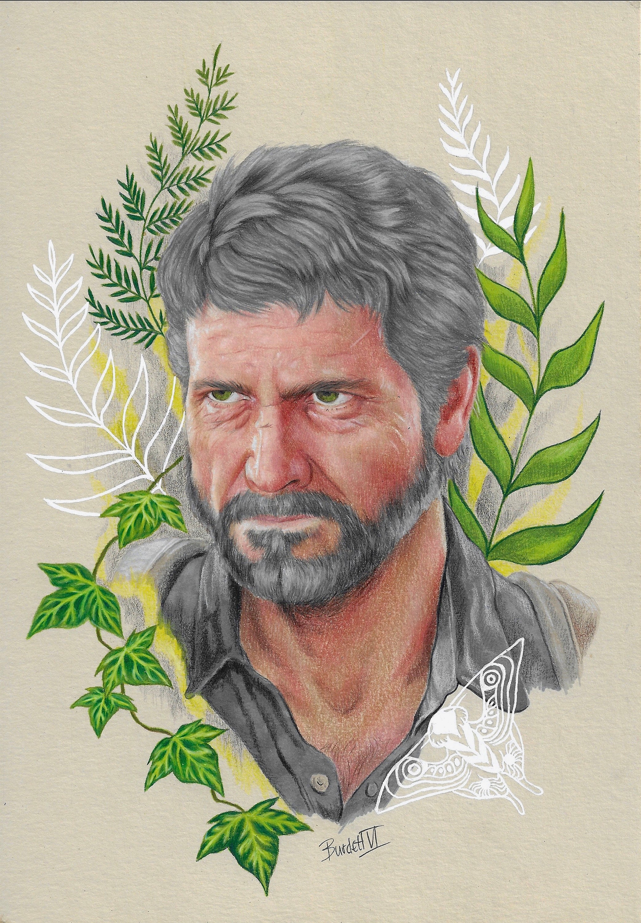 The Last Of Us Joel Miller A4 A5 Art Print Video Game Ts Etsy