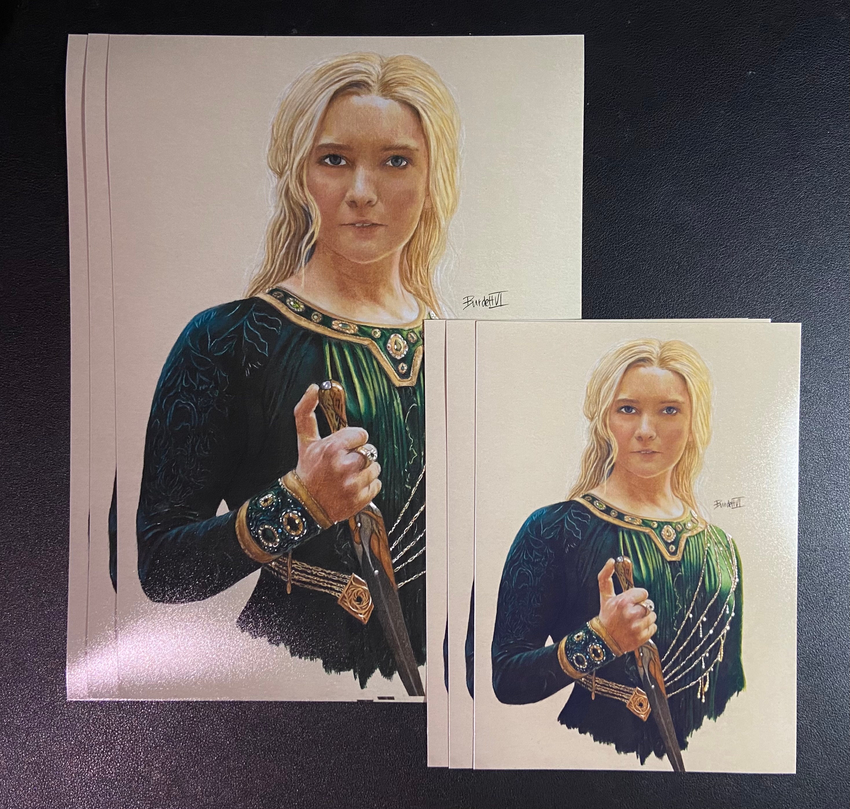 GALADRIEL the Lord of the Rings the Rings of Power Portrait A4 A5 Art ...