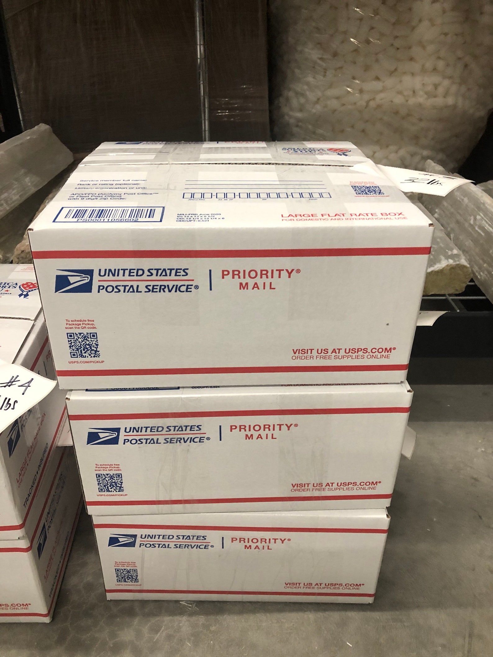 Medium Flat Rate Boxes Filled With Broken Selenite for | Etsy