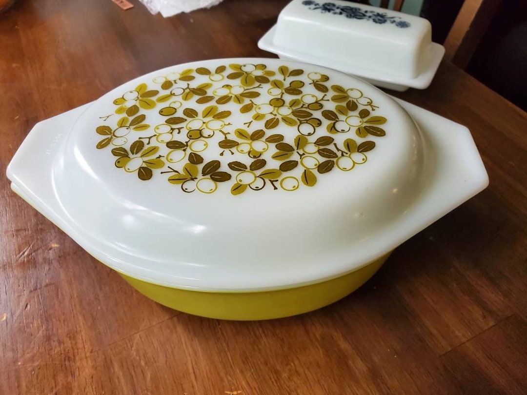 Vintage Pyrex Verde Green Olive Oval Covered Casserole Dish 2.5qt - Etsy