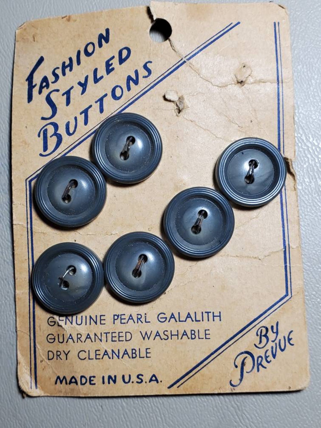 Original Vintage Buttons Gary Pearl Galalith 5/8 - Etsy