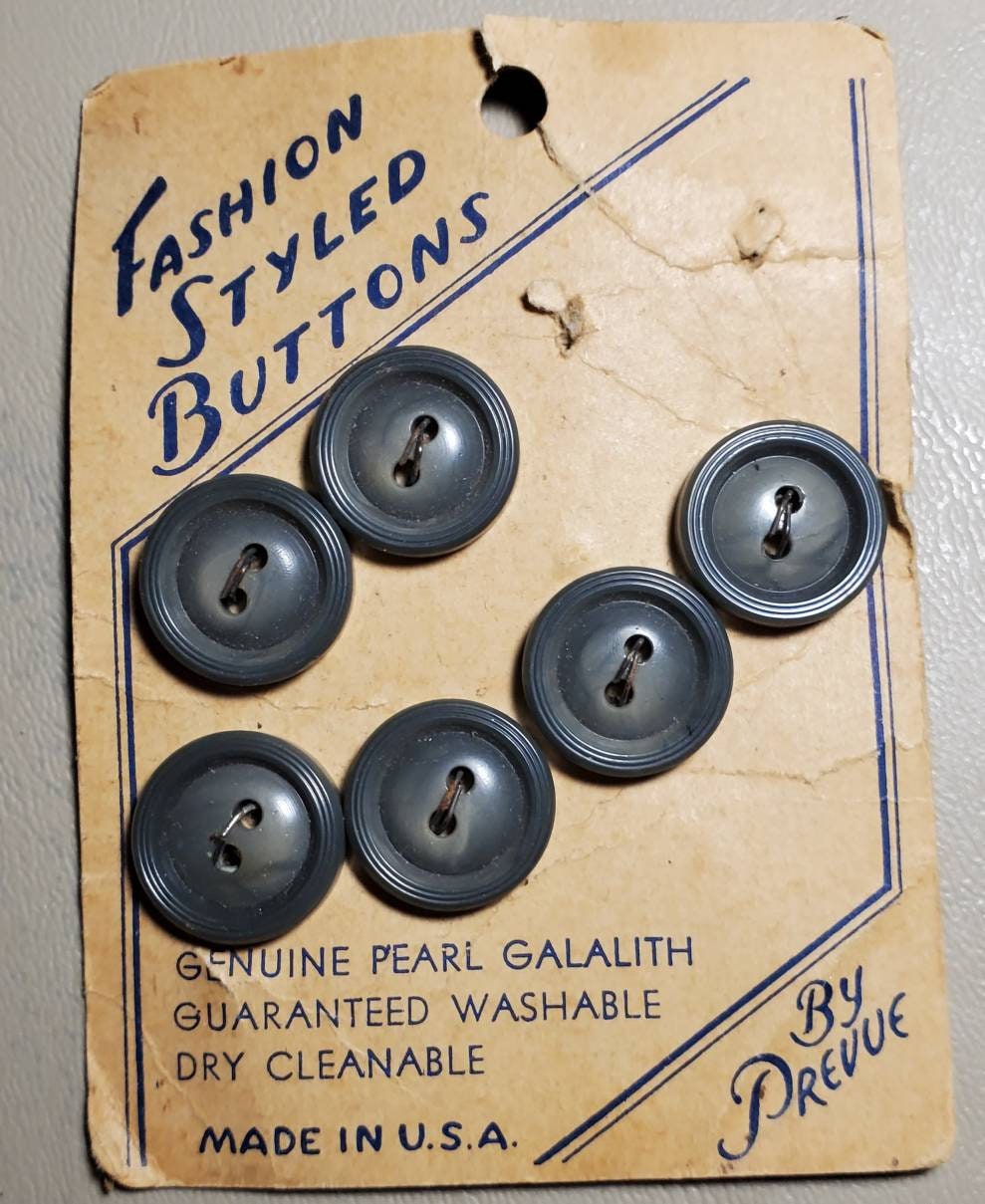 Original Vintage Buttons Gary Pearl Galalith 5/8 - Etsy