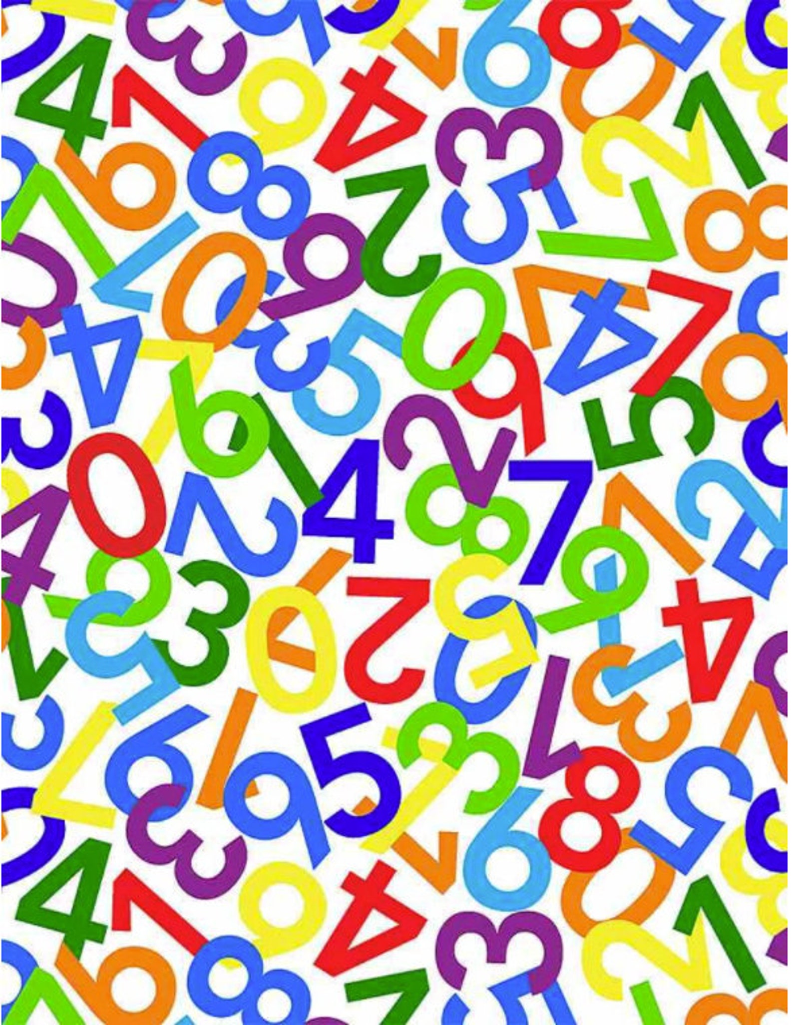 Number Dance White by Timeless Treasures FUN-C8579 - Etsy