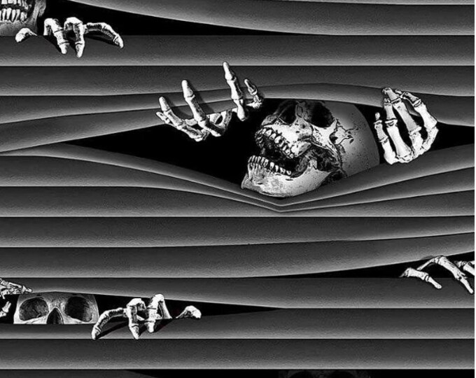 Peeking Skeletons by Timeless Treasures wicked-c1446 - Etsy