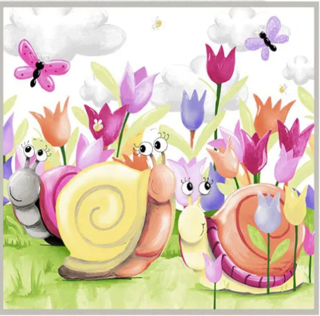Susybee – Sloane the Snail – Panel by Susybee (20412-100) - Etsy