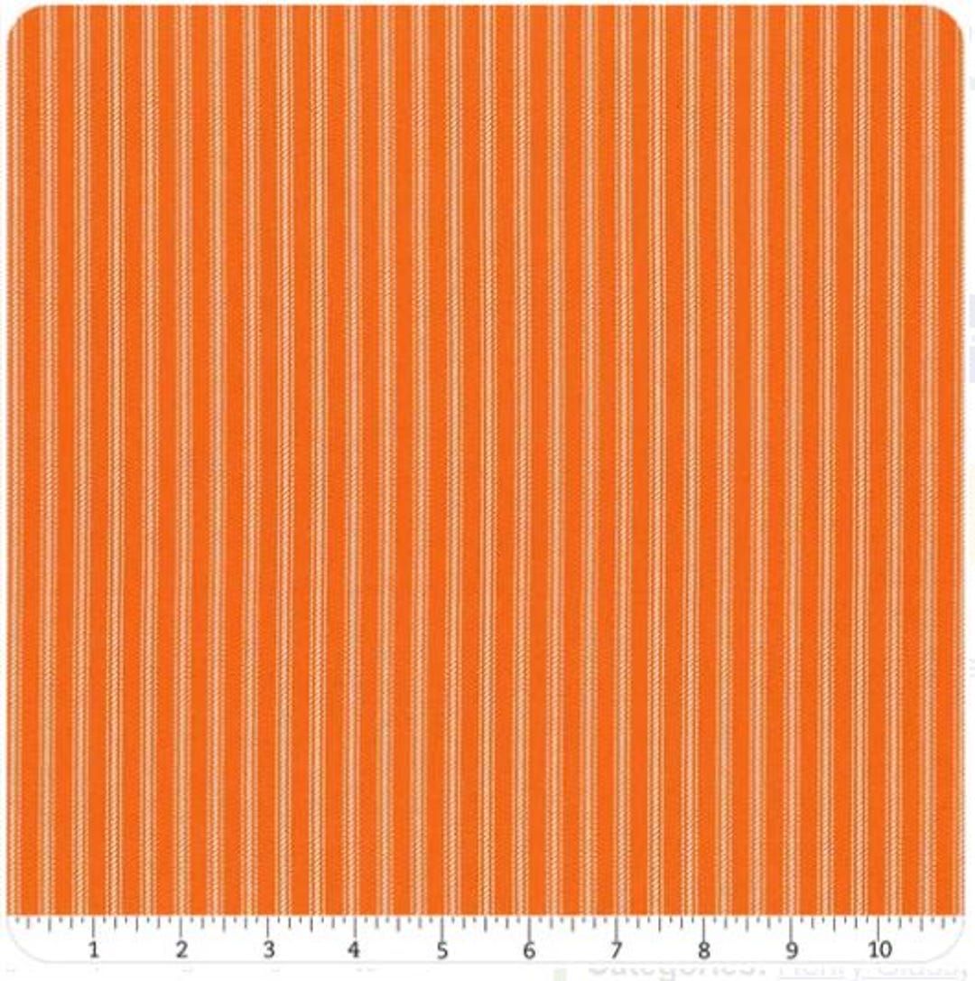 White Ticking Stripes on Orange by Priscilla Blain (9826-330) - Etsy