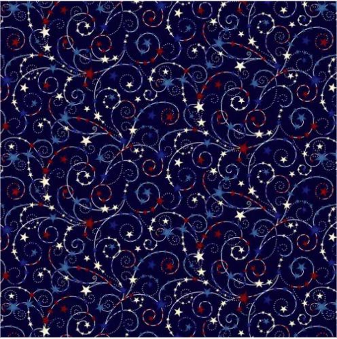 Star Spangled – Wideback – Navy by Color Principle (30000w-77-navy) - Etsy