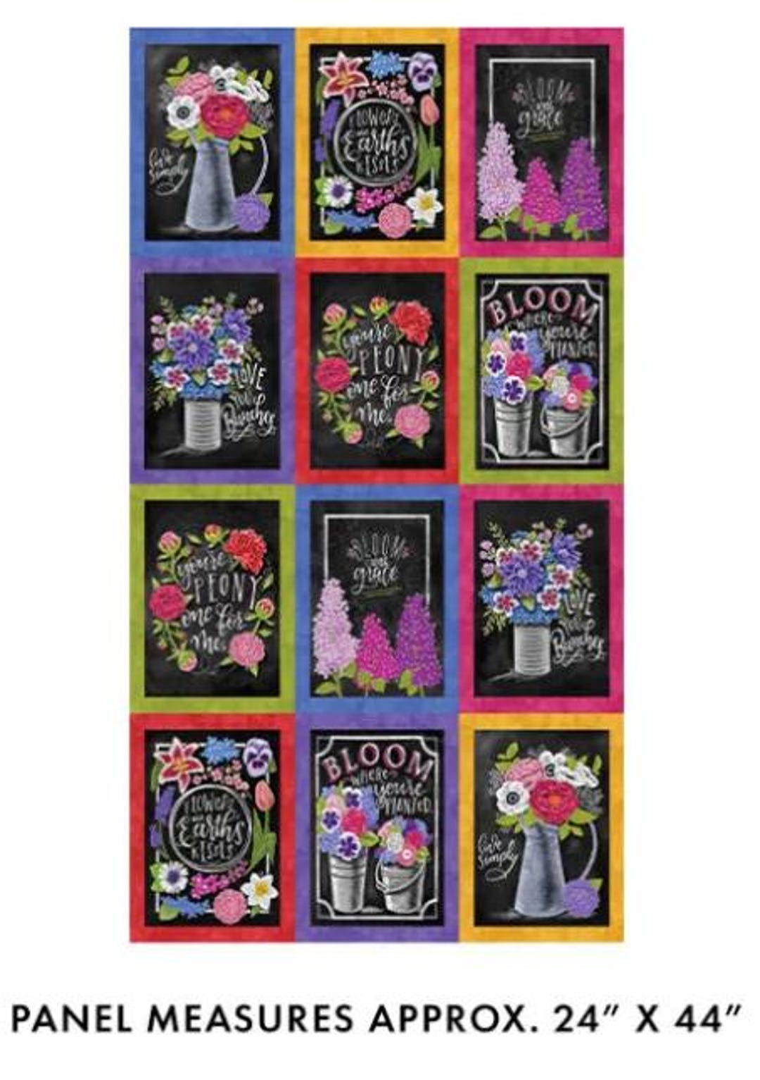 Inspired Blooms – Panel by Shannon Roberts (16208-12) - Etsy