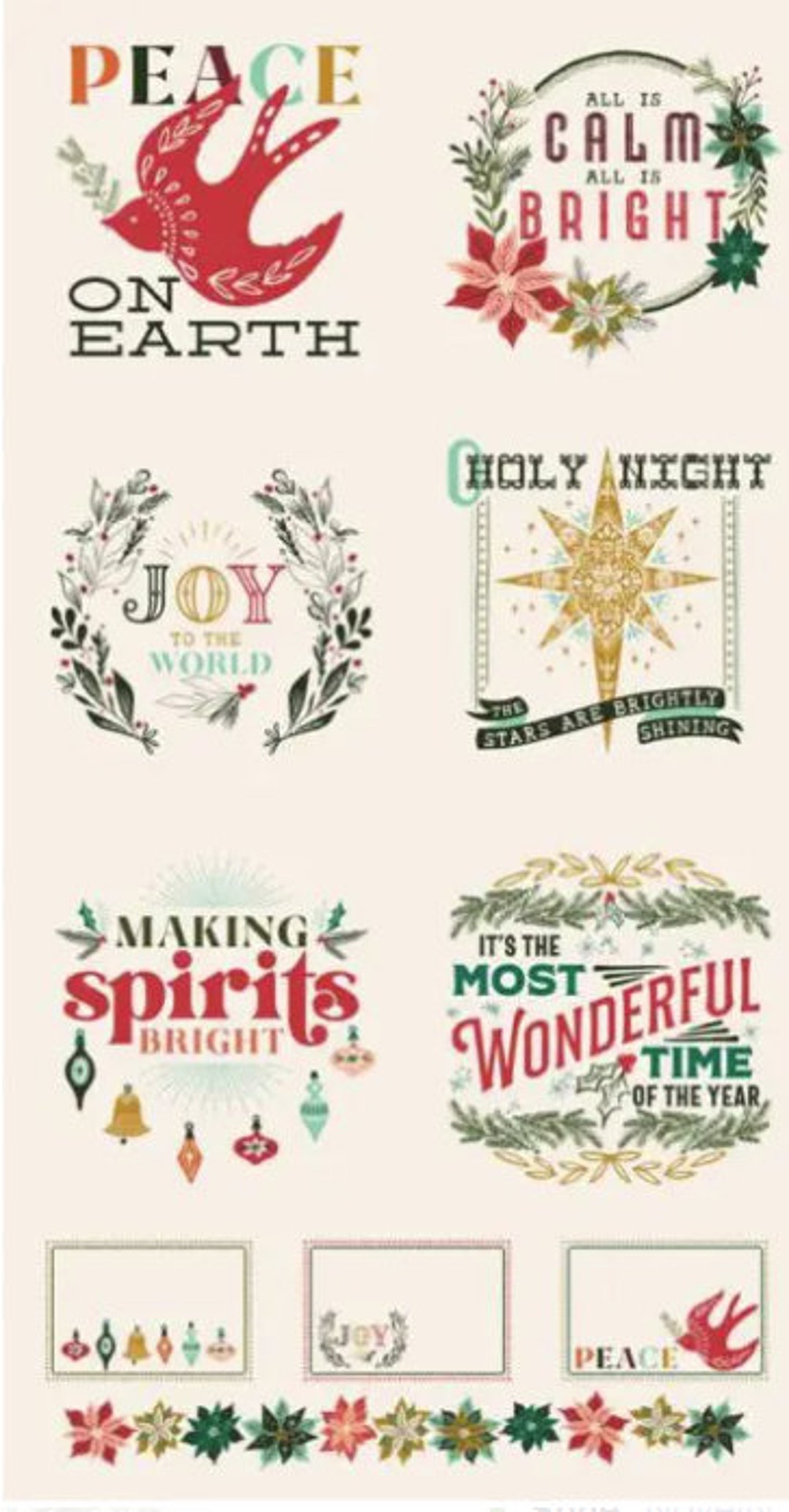 Cheer & Merriment – Panel by Fancy That Design House (45530 11) - Etsy