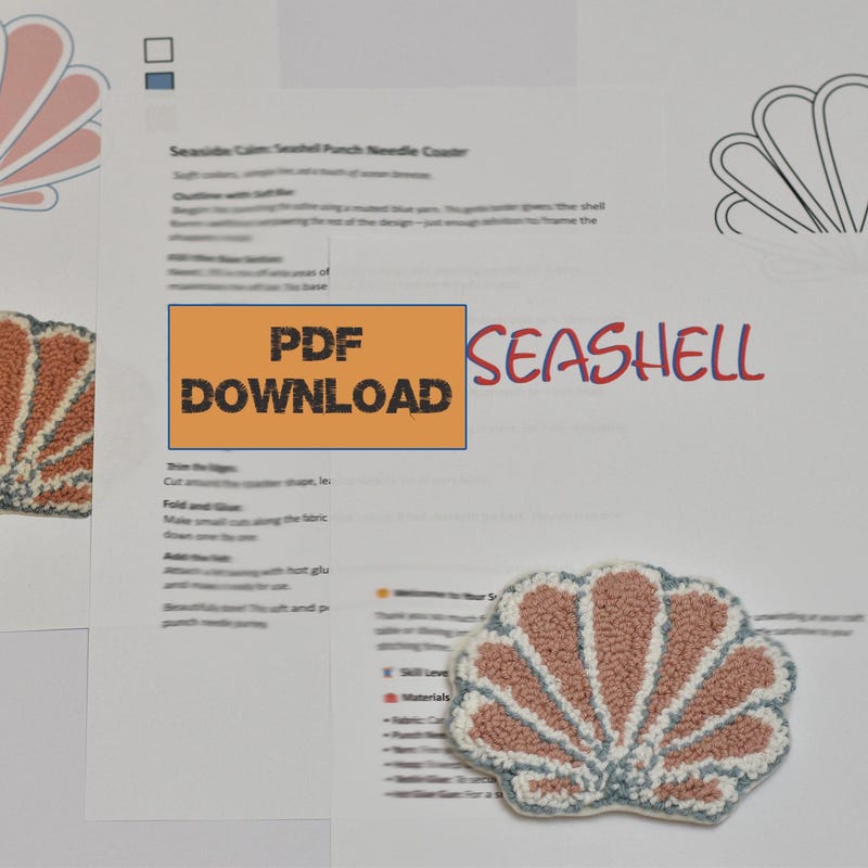 Seashell Coasters - Etsy