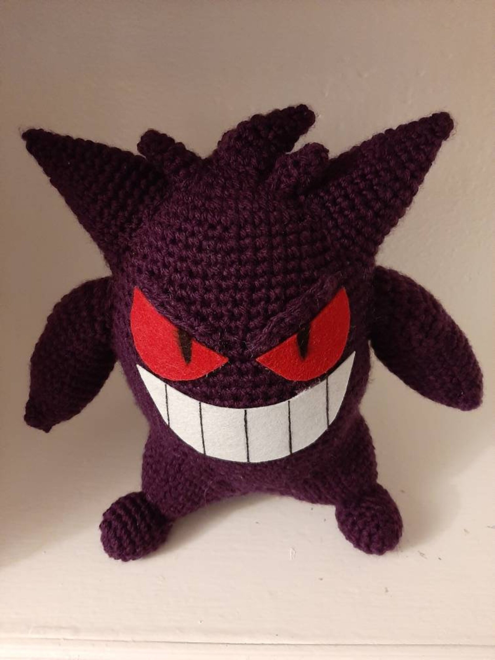 Handmade Crochet Amigurumi Gengar Pokemon Plushy | Etsy
