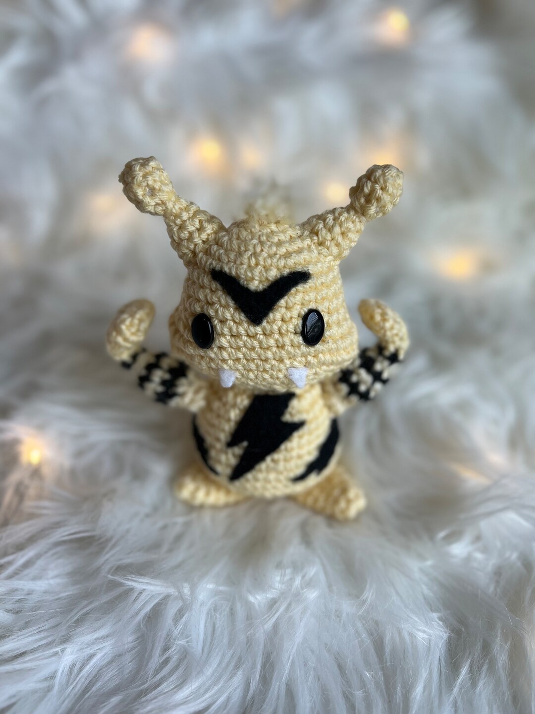 Handmade Crochet Electabuzz Pokemon Amigurumi Fan Art Plushy Stuffy - Etsy