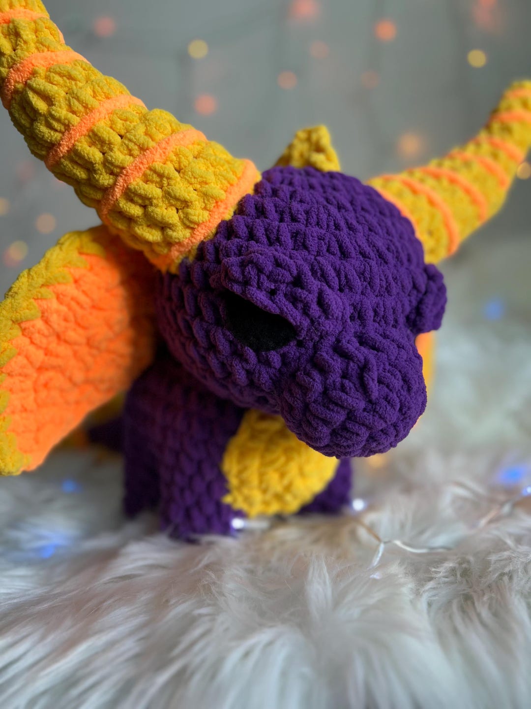 Handmade Crochet Spyro the Dragon Amigurumi Plushy Fan Art - Etsy