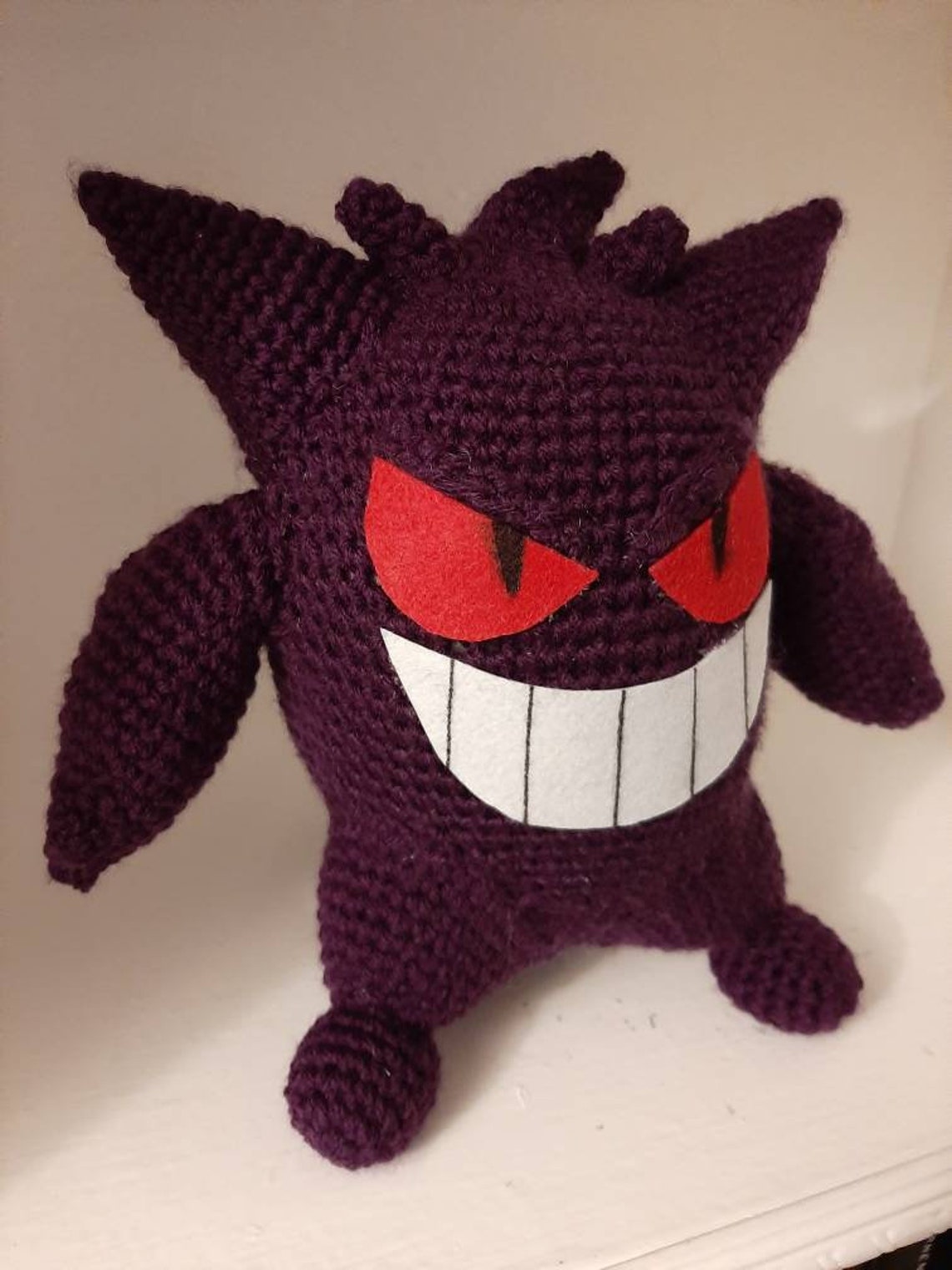 Handmade Crochet Amigurumi Gengar Pokemon Plushy | Etsy