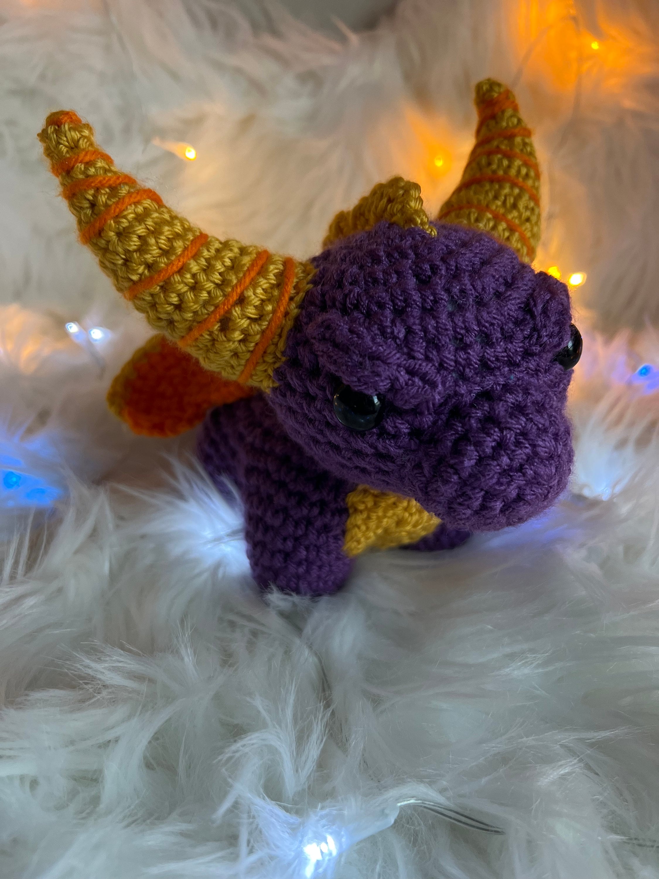 Handmade Crochet Amigurumi Spyro the Dragon Fan Art Plushy Power up ...