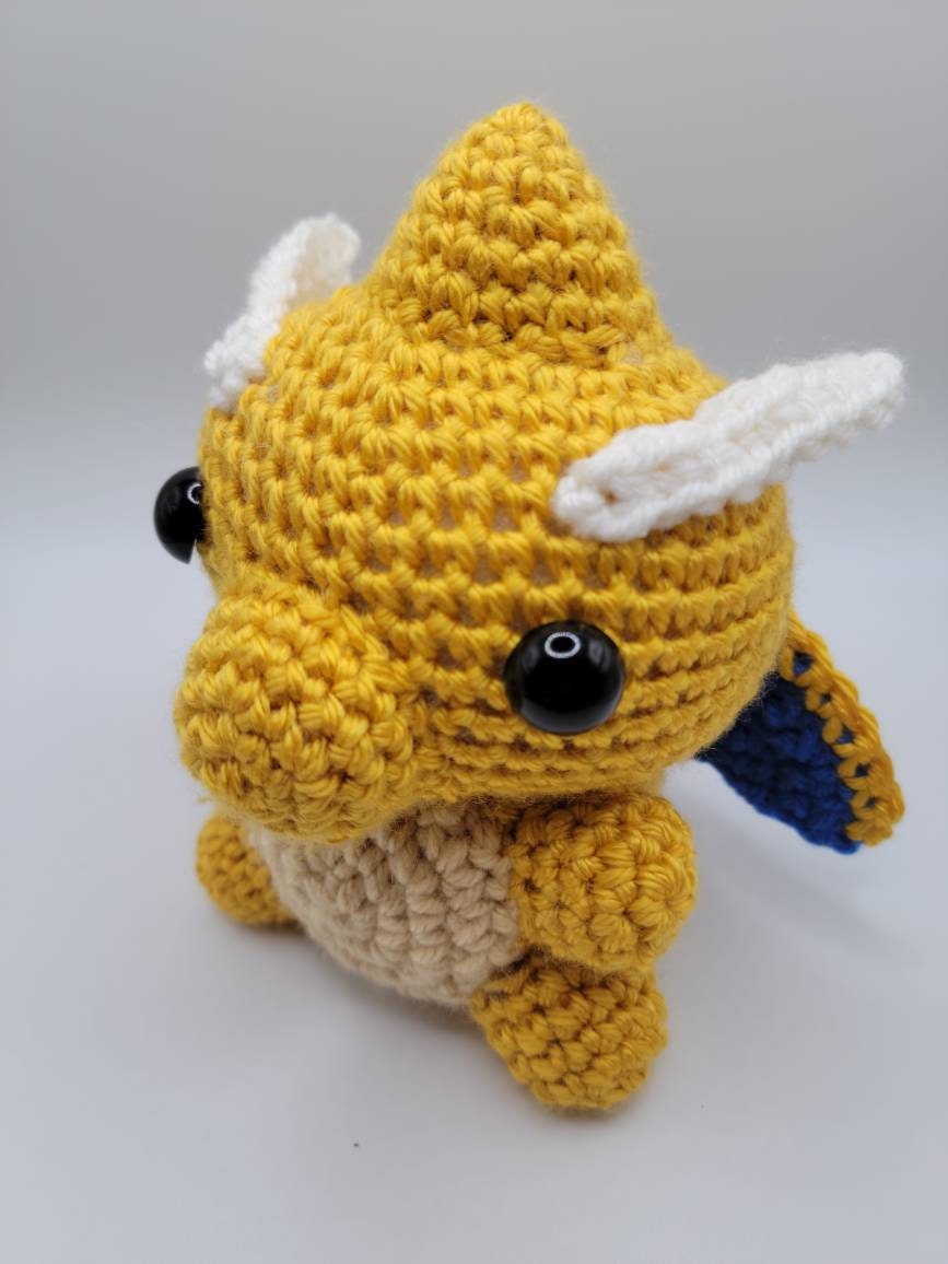 Handmade Crochet Amigurumi Dragonite Inspired Pokemon Plushy - Etsy