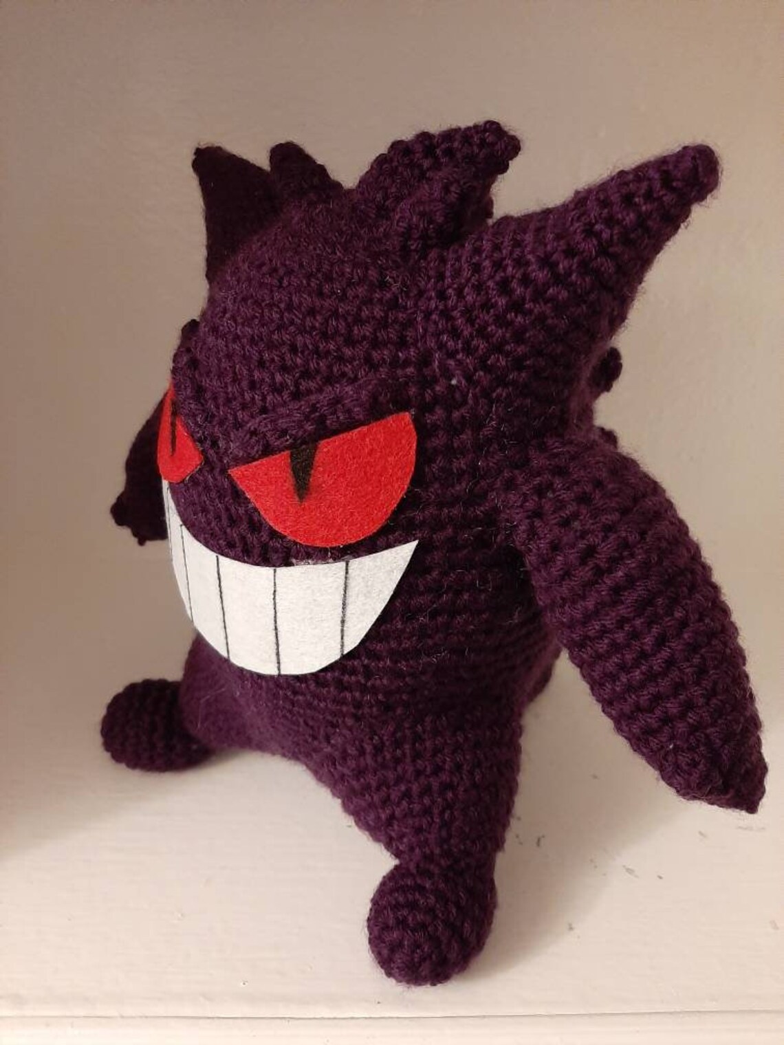 Handmade Crochet Amigurumi Gengar Pokemon Plushy | Etsy